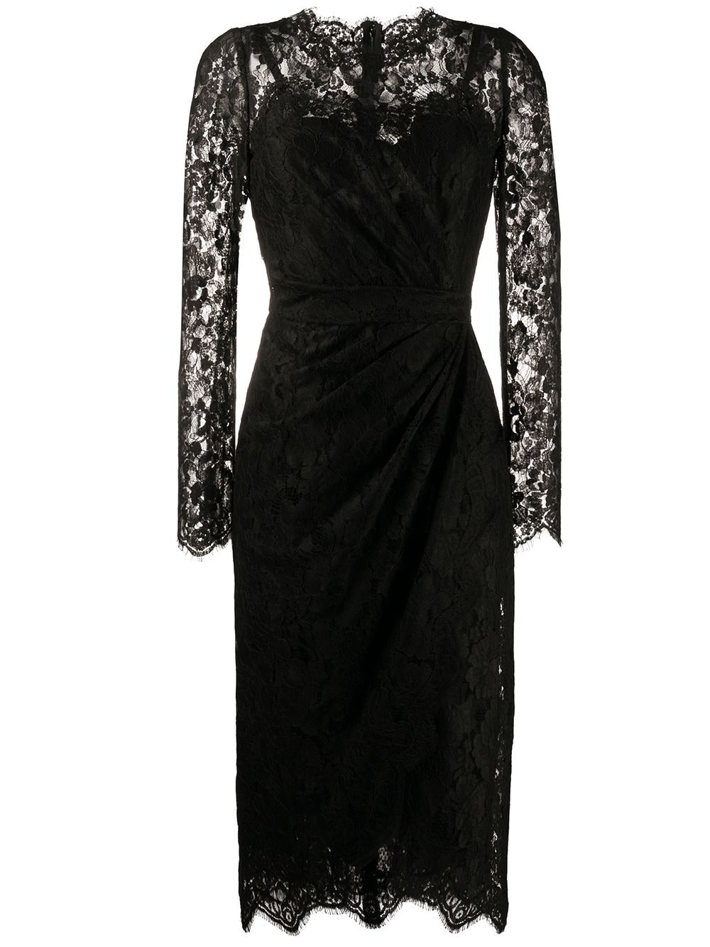 Dolce & Gabbana Micro-sequined Calf-length Dress - Black