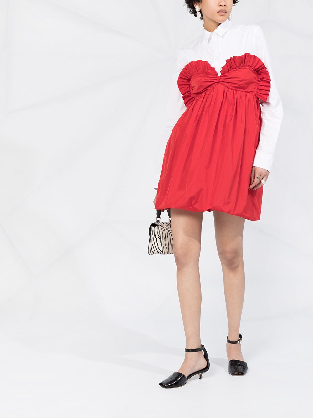 PHILOSOPHY DI LORENZO SERAFINI Ruffled Sweetheart Mini Dress