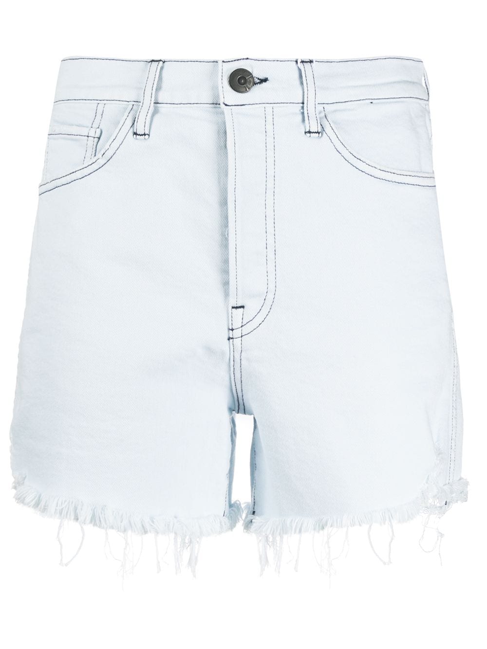 VERONICA BEARD Ribbed Knit Cotton-Blend Top with Button Detailing