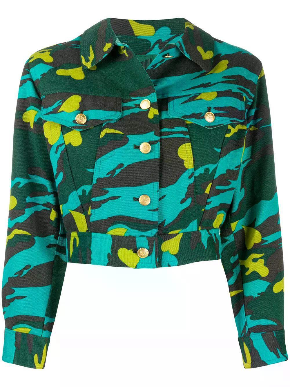 JEAN PAUL GAULTIER Jean Paul Gaultier Camouflage Print Denim Jacket
