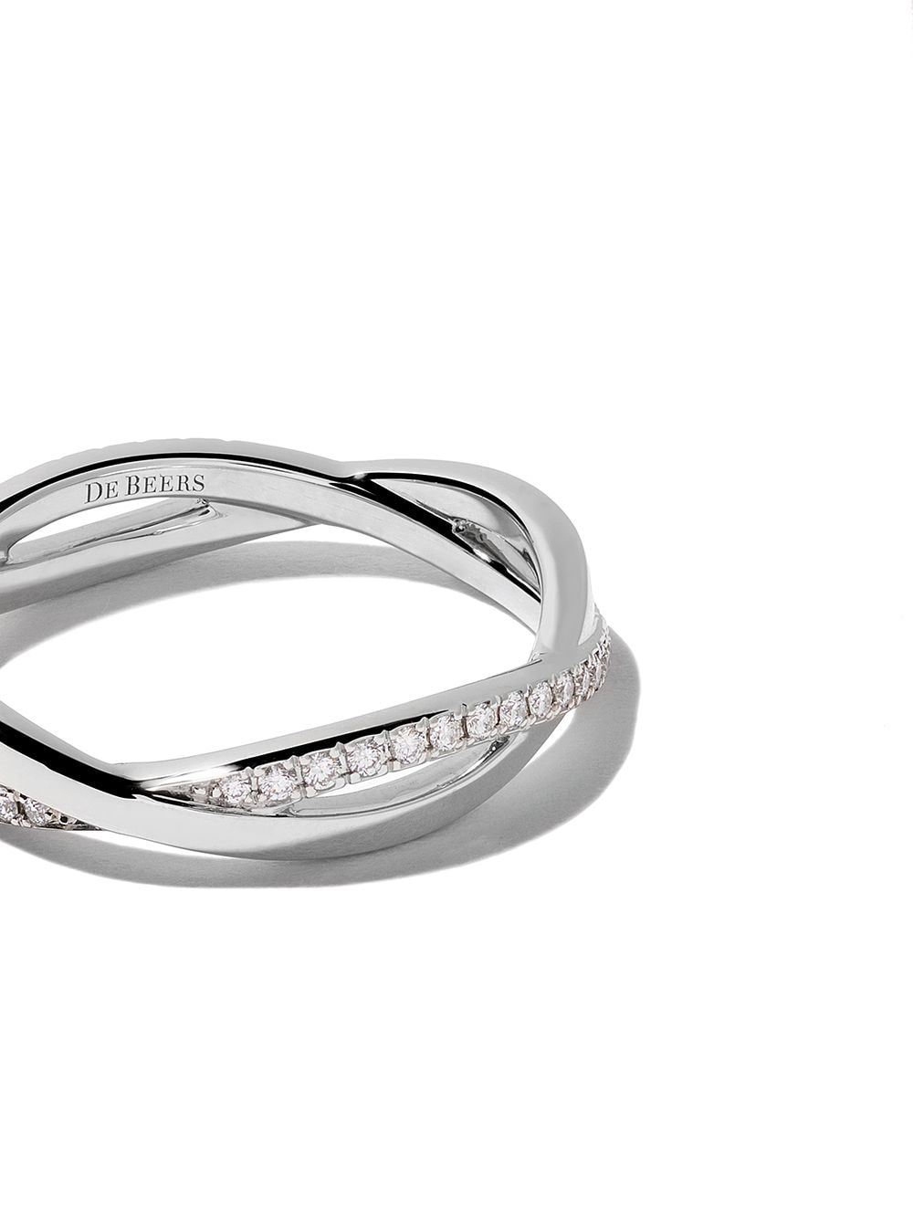 De Beers Infinity Solitaire Diamond Ring Silver Editorialist