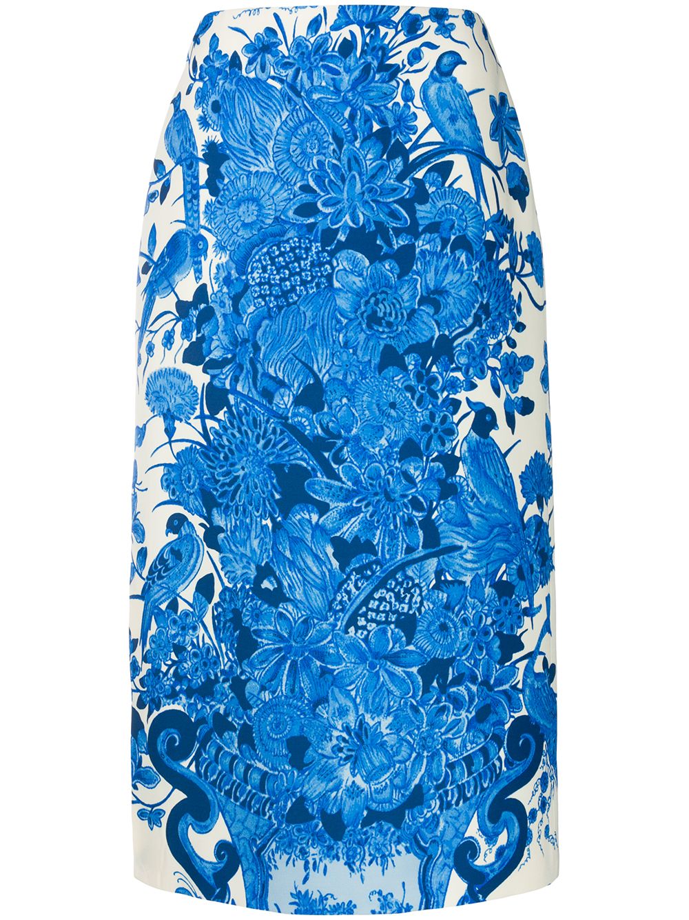VALENTINO Floral-Print Mid-Length Skirt
