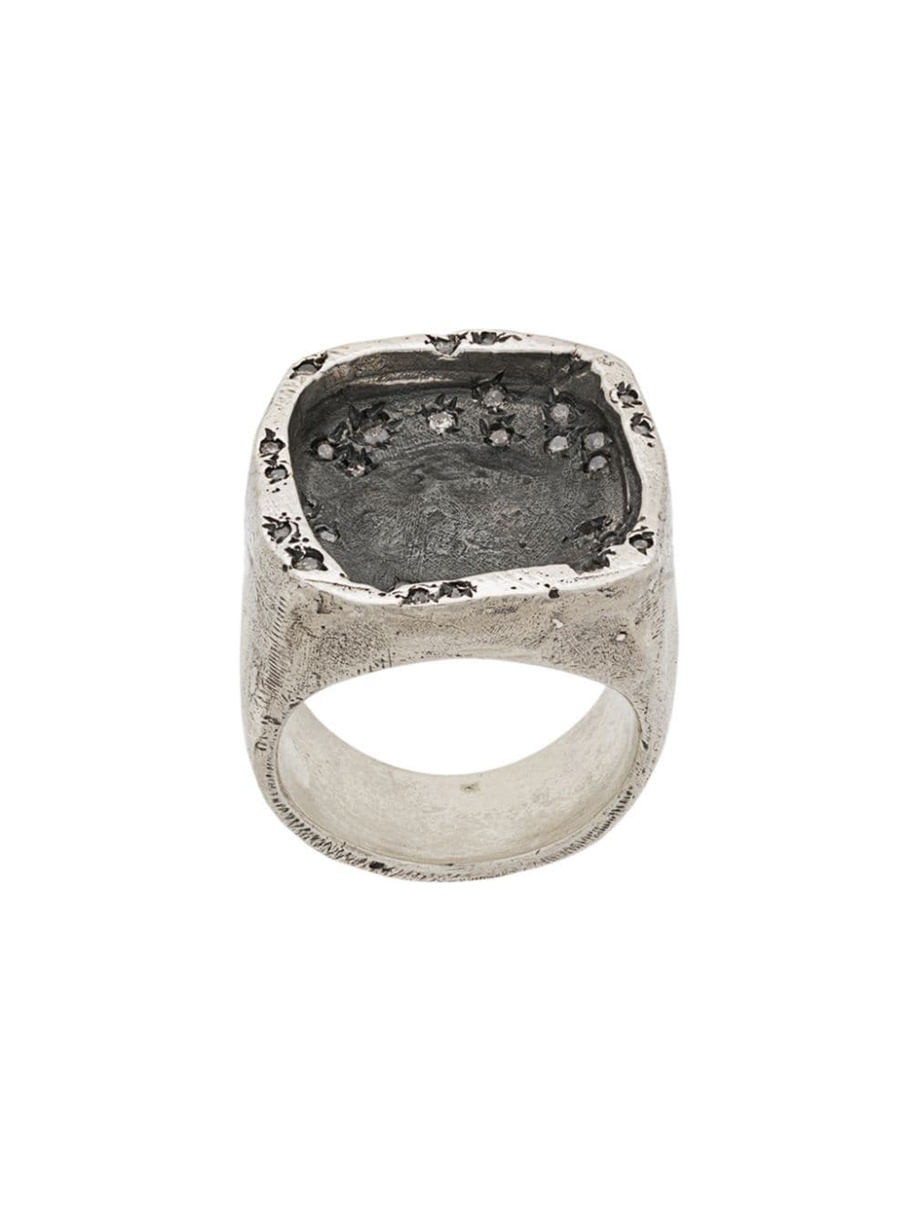Tobias Wistisen Exposed Set Crystal Ring In Metallic - 20% Off