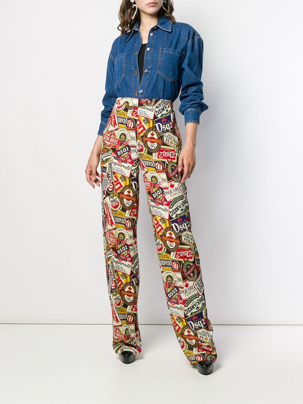 DSQUARED2 Printed Palazzo Pants