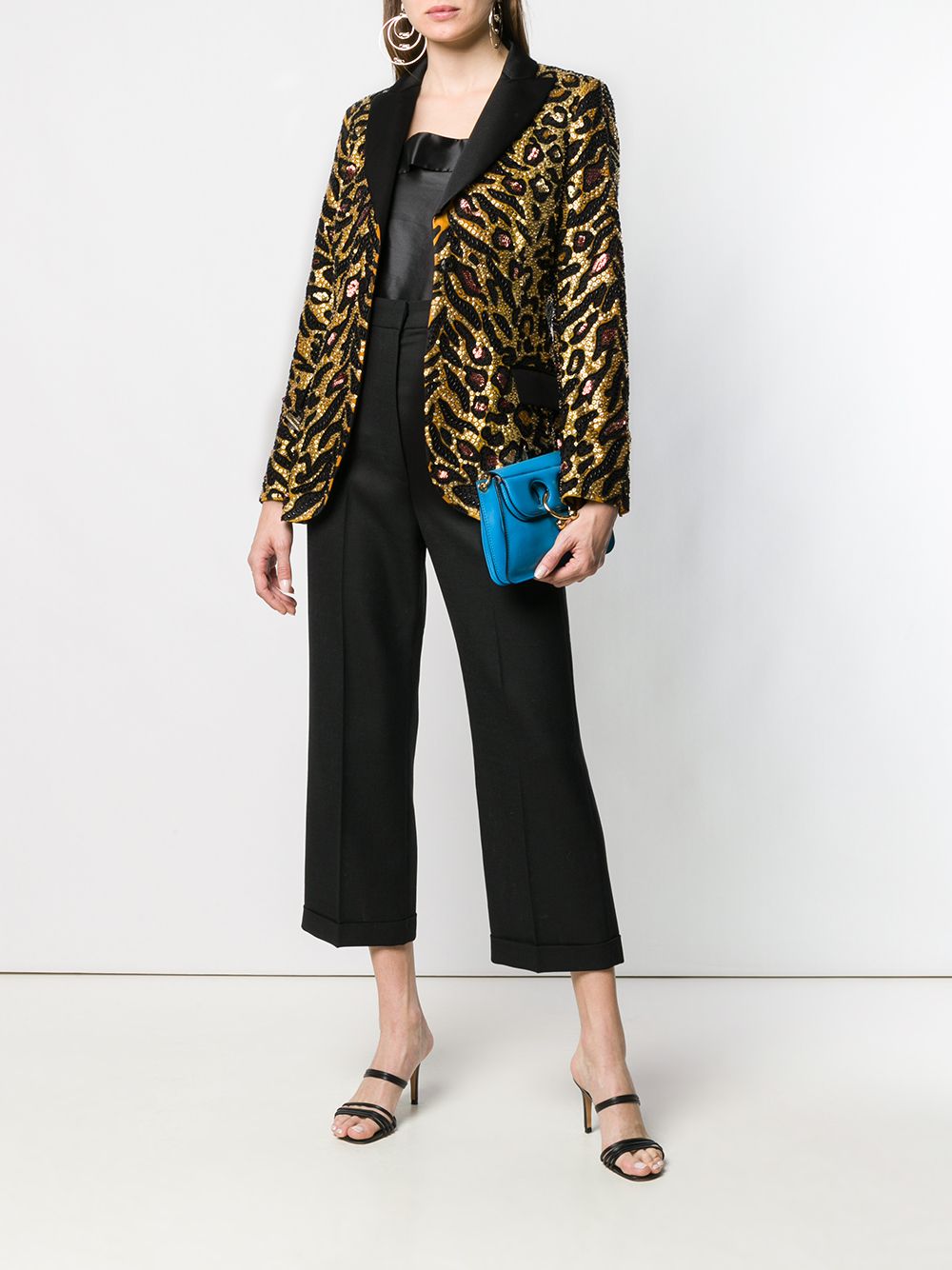 MOSCHINO Moschino Tiger Sequin-Embellished Blazer