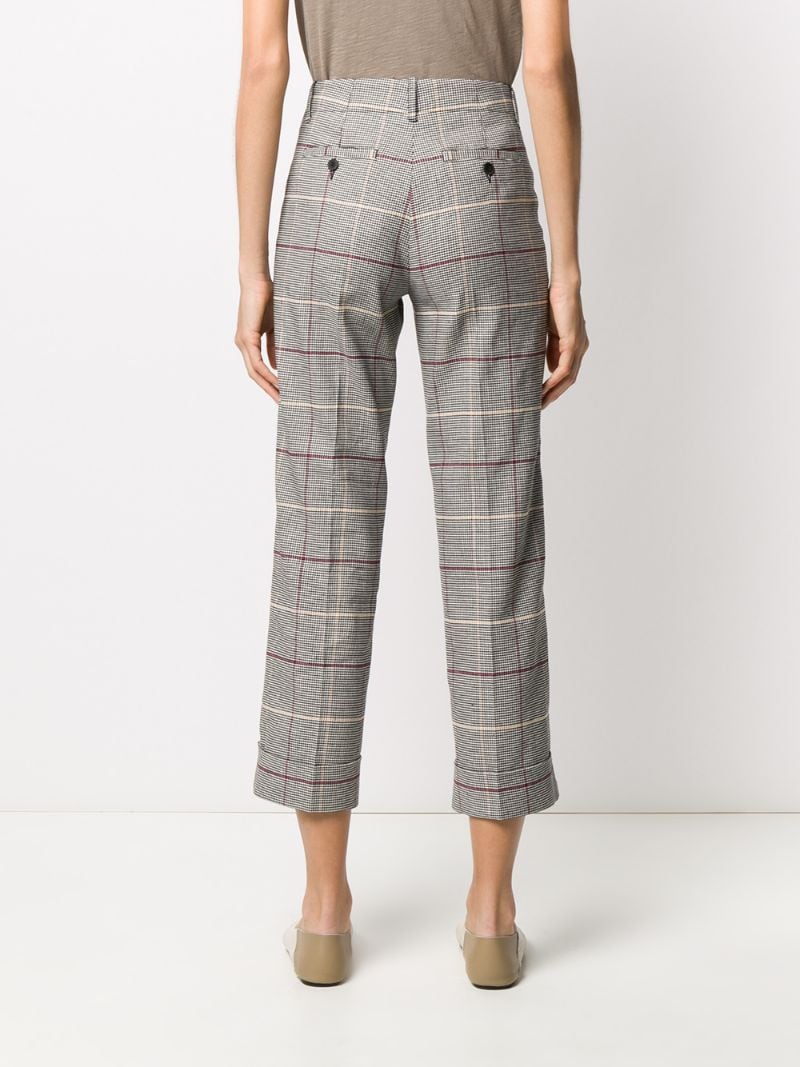 ALBERTO BIANI Houndstooth Check Cropped Trousers