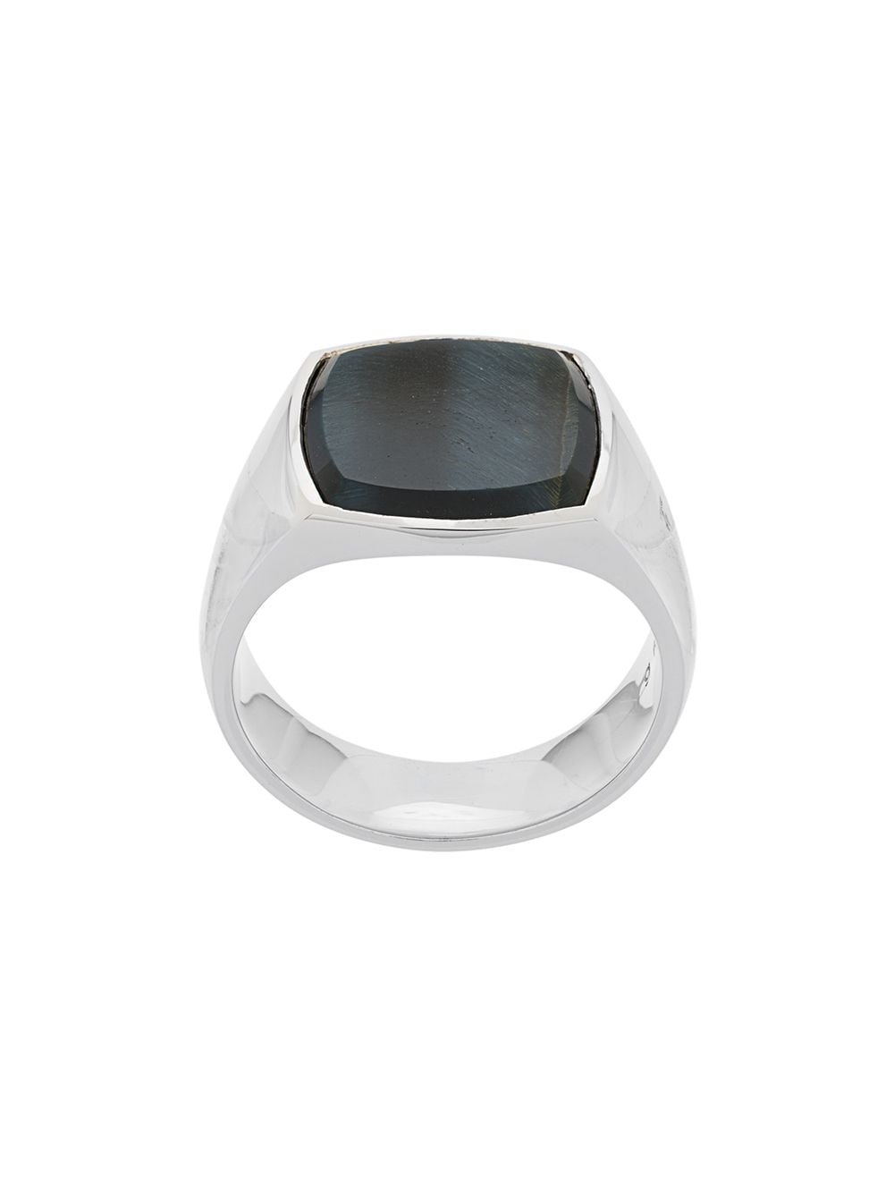 Tom Wood Cushion Blue Hawk Eye Ring - Silver | Editorialist