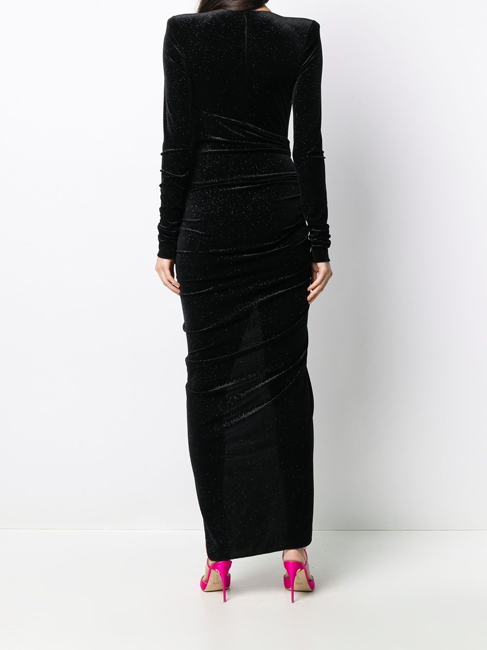 green emerald velvet dress Baltic Born Womens Everley Velvet Maxi Dress | Black main image 1