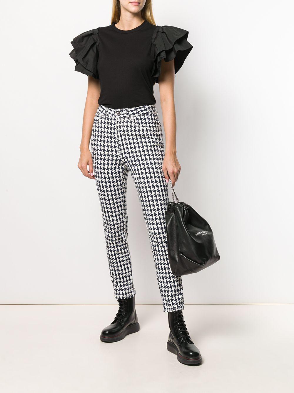 ALEXANDER MCQUEEN Alexander McQueen Houndstooth Print Skinny Jeans