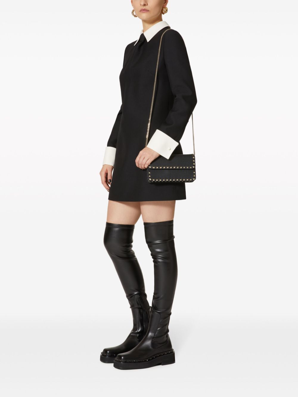 VALENTINO Rockstud Leather Clutch