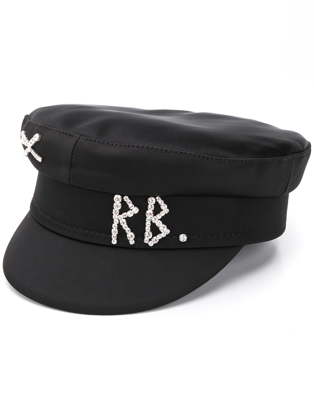 Ruslan Baginskiy Rhinestone Logo Breton Hat - Black  display picture 2
