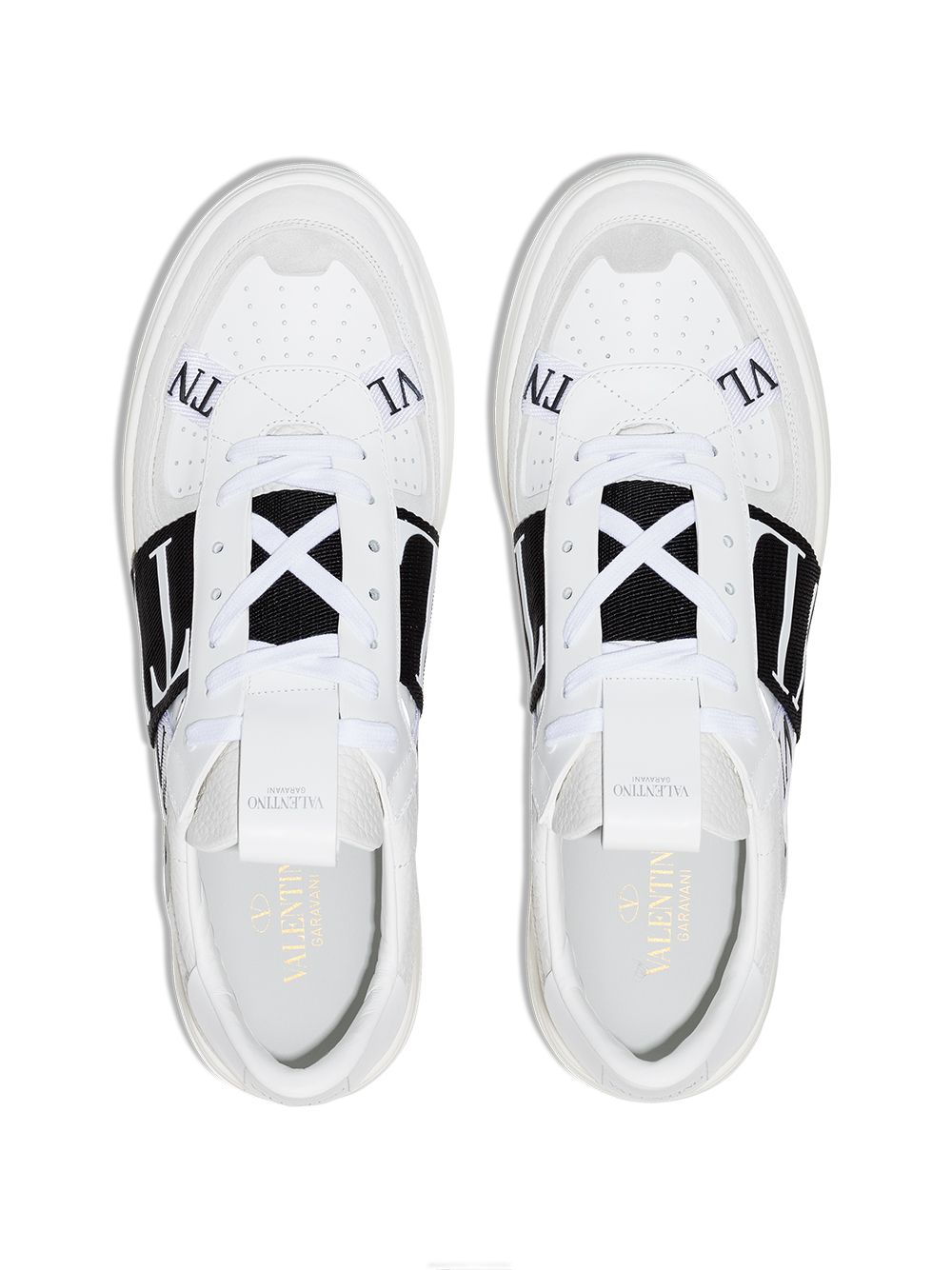 valentino vl7n on feet Valentino Garavani Vl7n Logo-Strap Sneakers White Editorialist