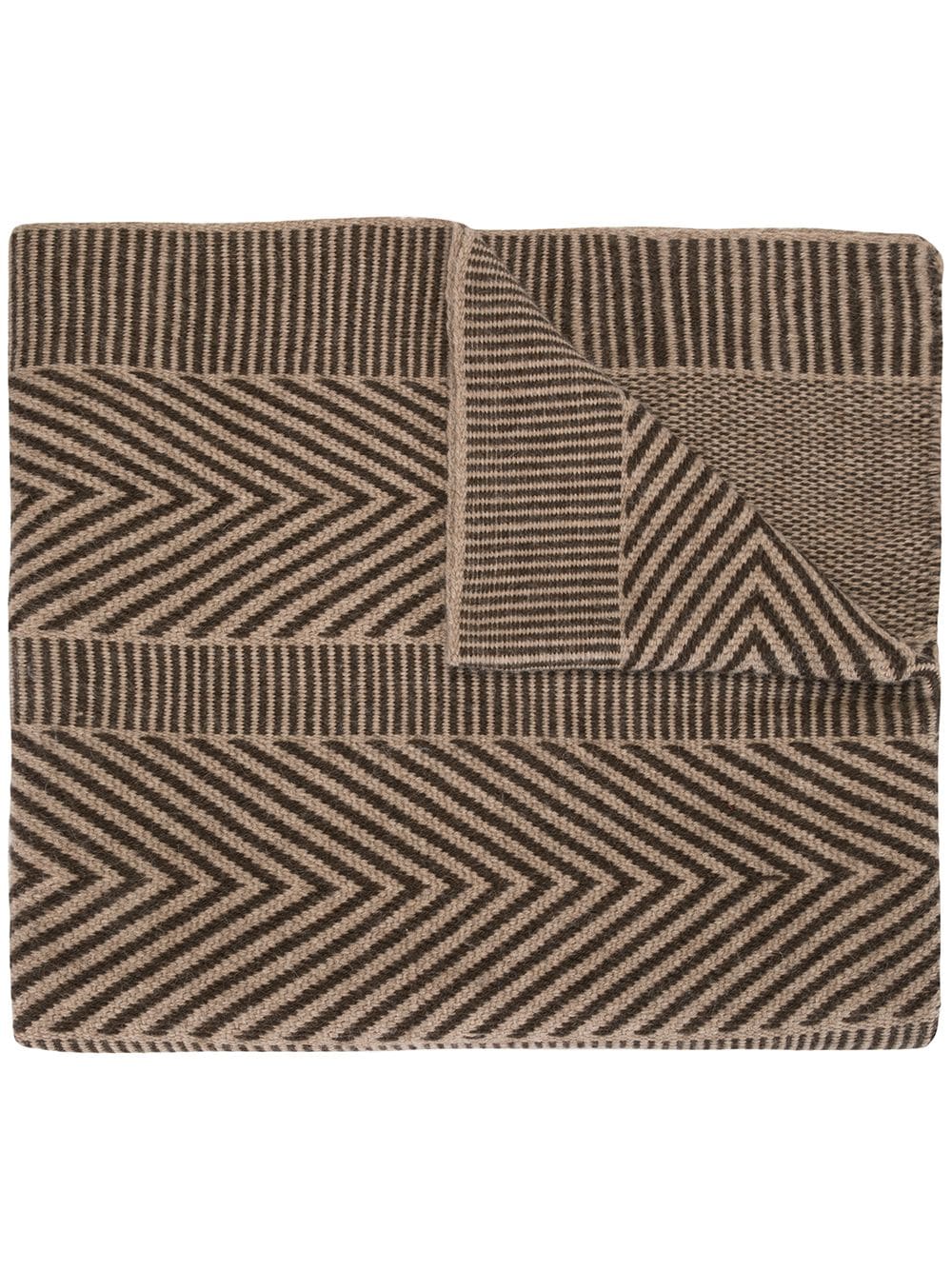 VOZ VOZ Striped Chevron Shawl Scarf