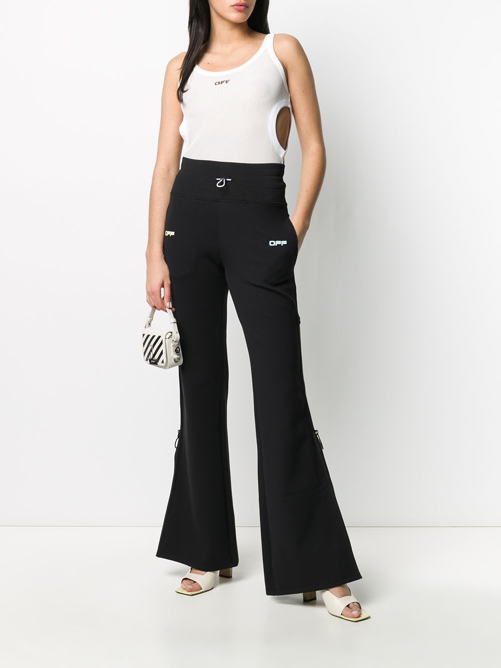OFF-WHITE Off-White Ribbed Cut-Out Tank Top