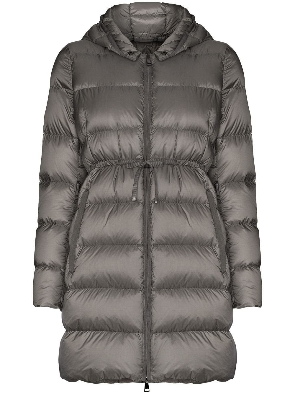 Moncler Bannec Long Puffer Jacket Grey Editorialist