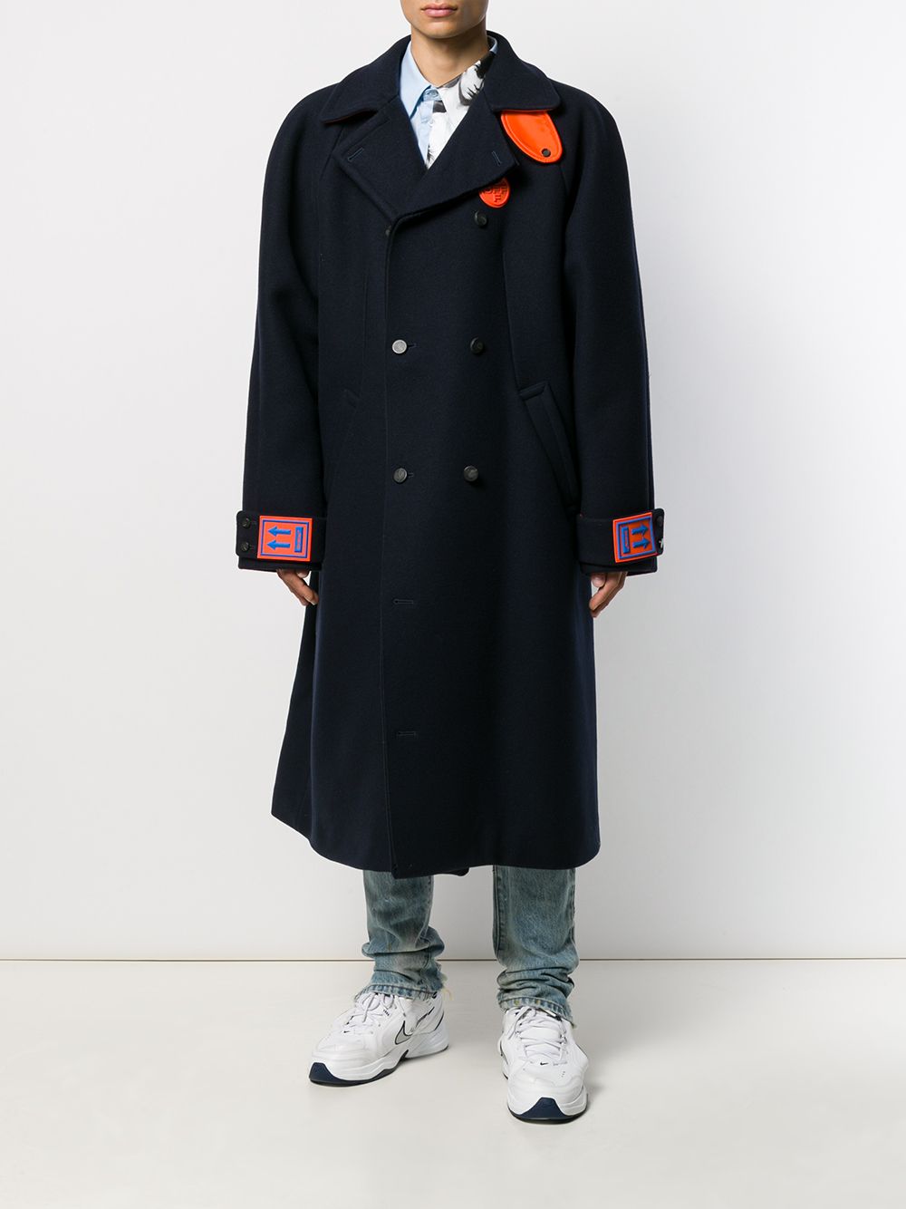 OFF-WHITE Double Breasted Midi Coat