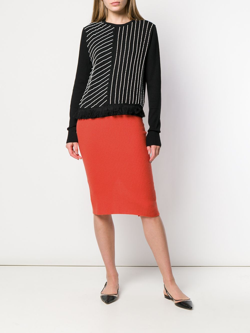 CASHMERE IN LOVE Cashmere In Love Ribbed Knit Skirt