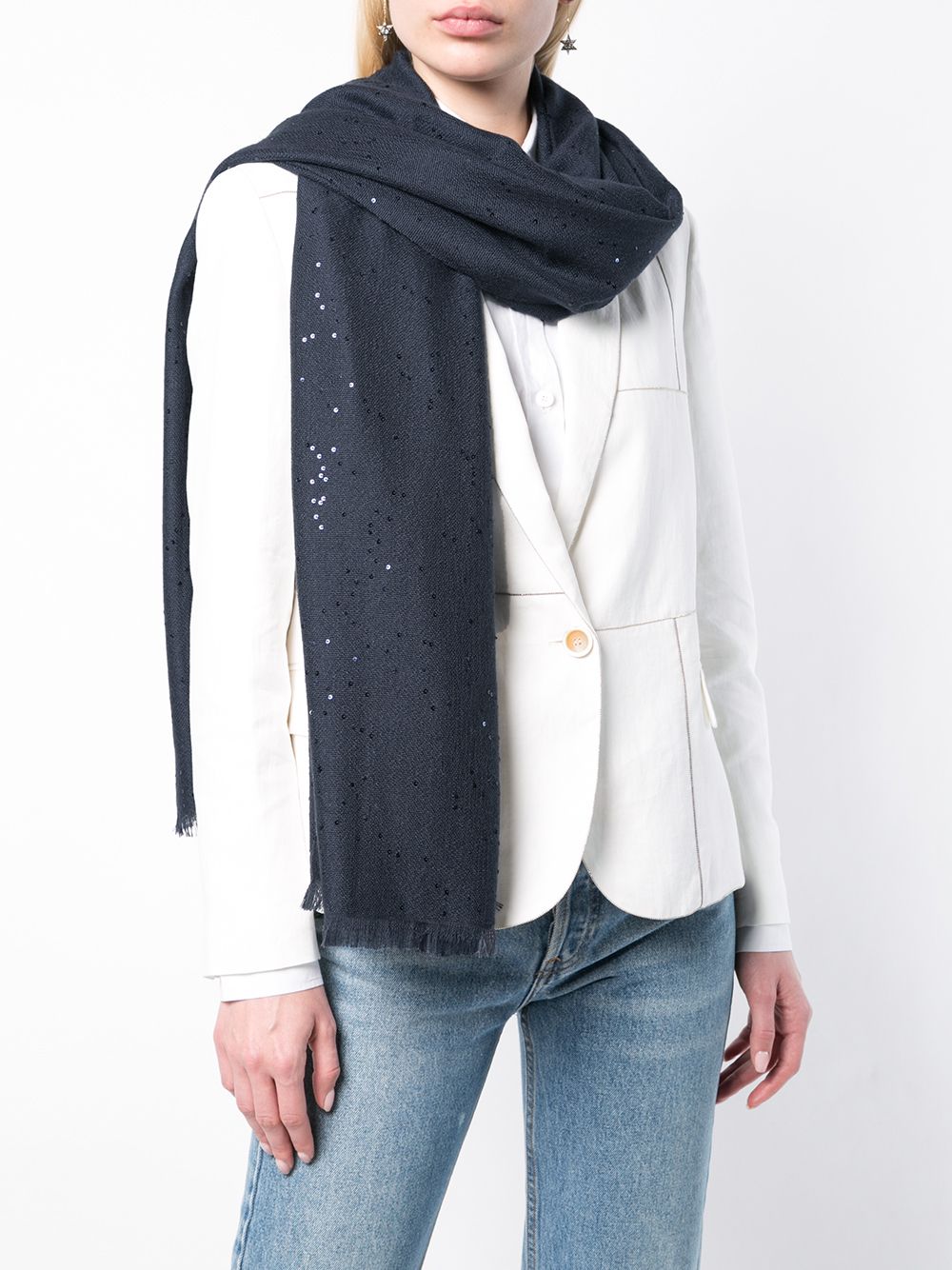 BRUNELLO CUCINELLI BRUNELLO CUCINELLI Sequin Embellished Scarf