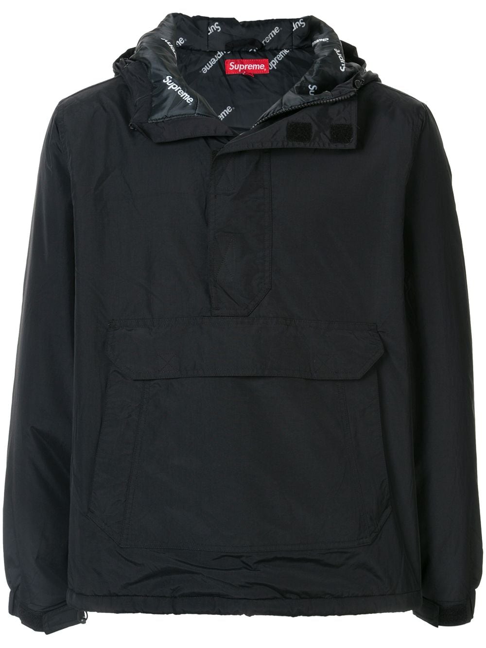 Supreme Half-zip Hooded Windbreaker - Black | Editorialist