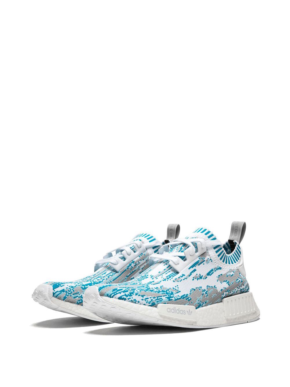 Adidas Nmd_r1 Primeknit Sneakers - White | Editorialist Adidas Nmd_r1 Primeknit Sneakers - White | Editorialist