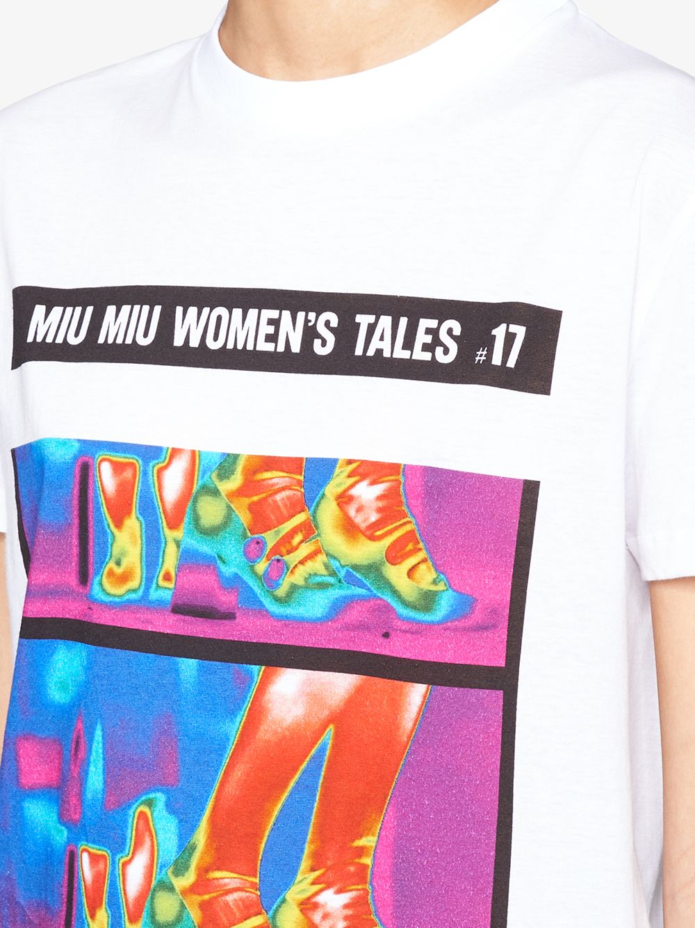 MIU MIU WOMEN'S TALES Tシャツ ホワイト Miu Miu Tales #17 T-Shirt - White | Editorialist
