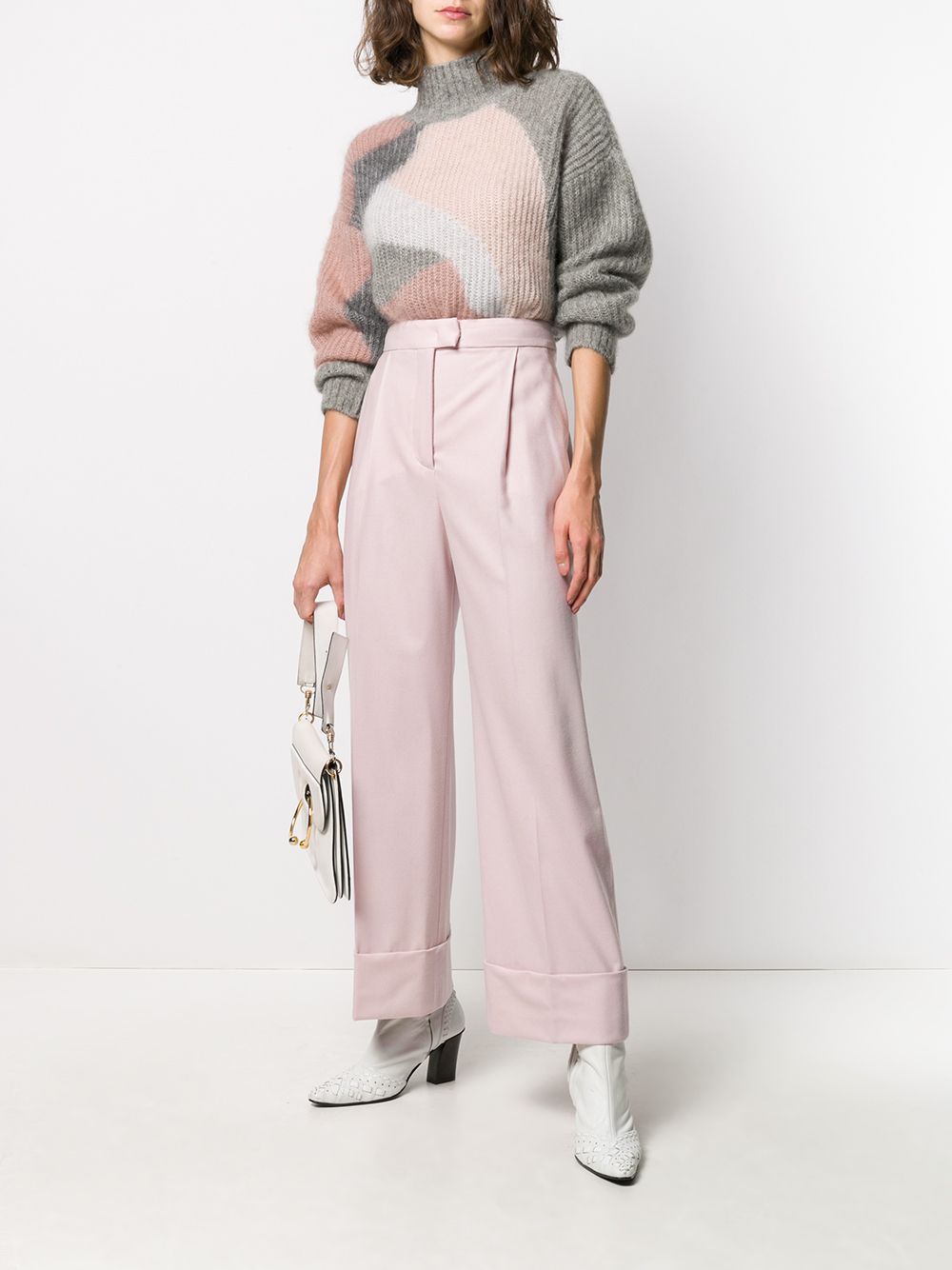 ALBERTA FERRETTI High-Waisted Palazzo Trousers
