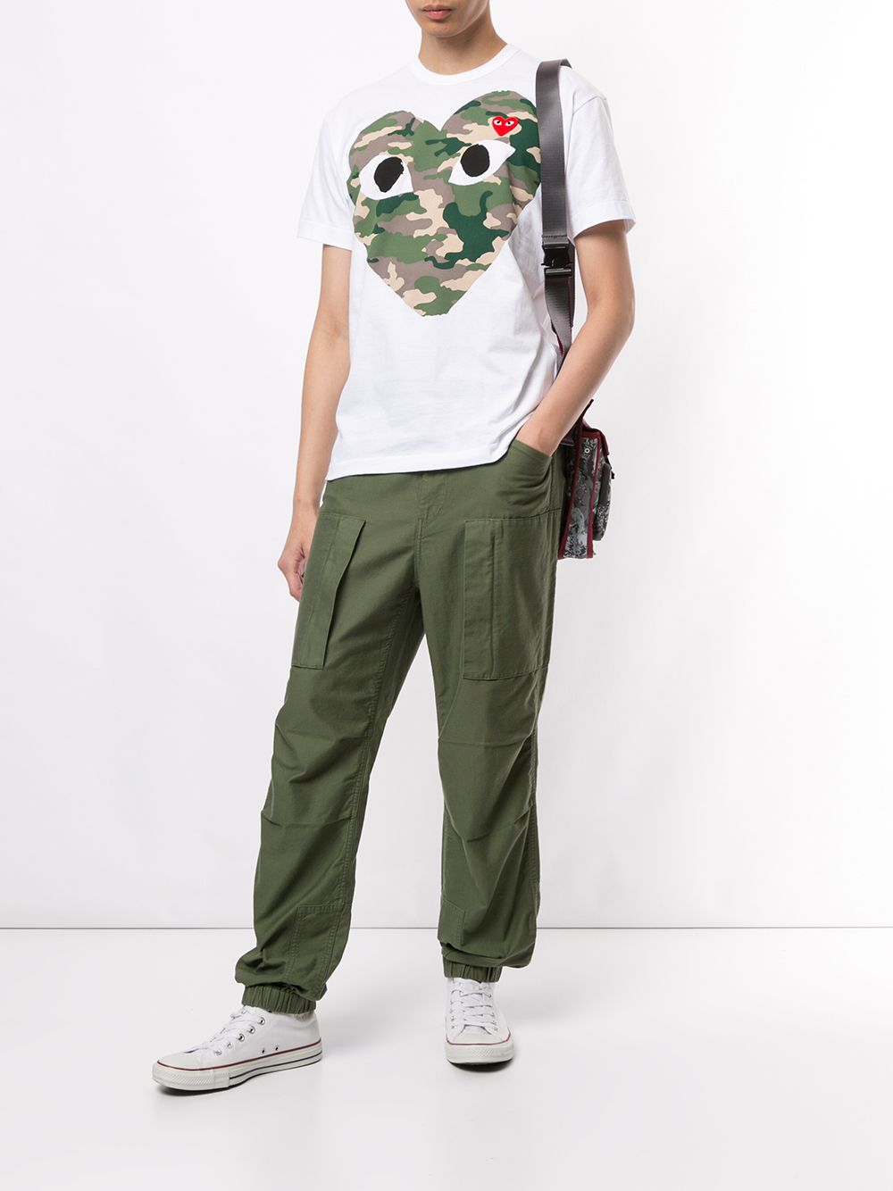 PLAY COMME DES GARCON camouflage-print cotton t-shirt