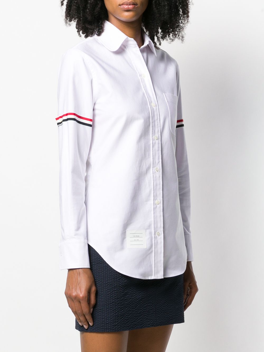 THOM BROWNE Thom Browne University Stripe Armband Oxford Shirt