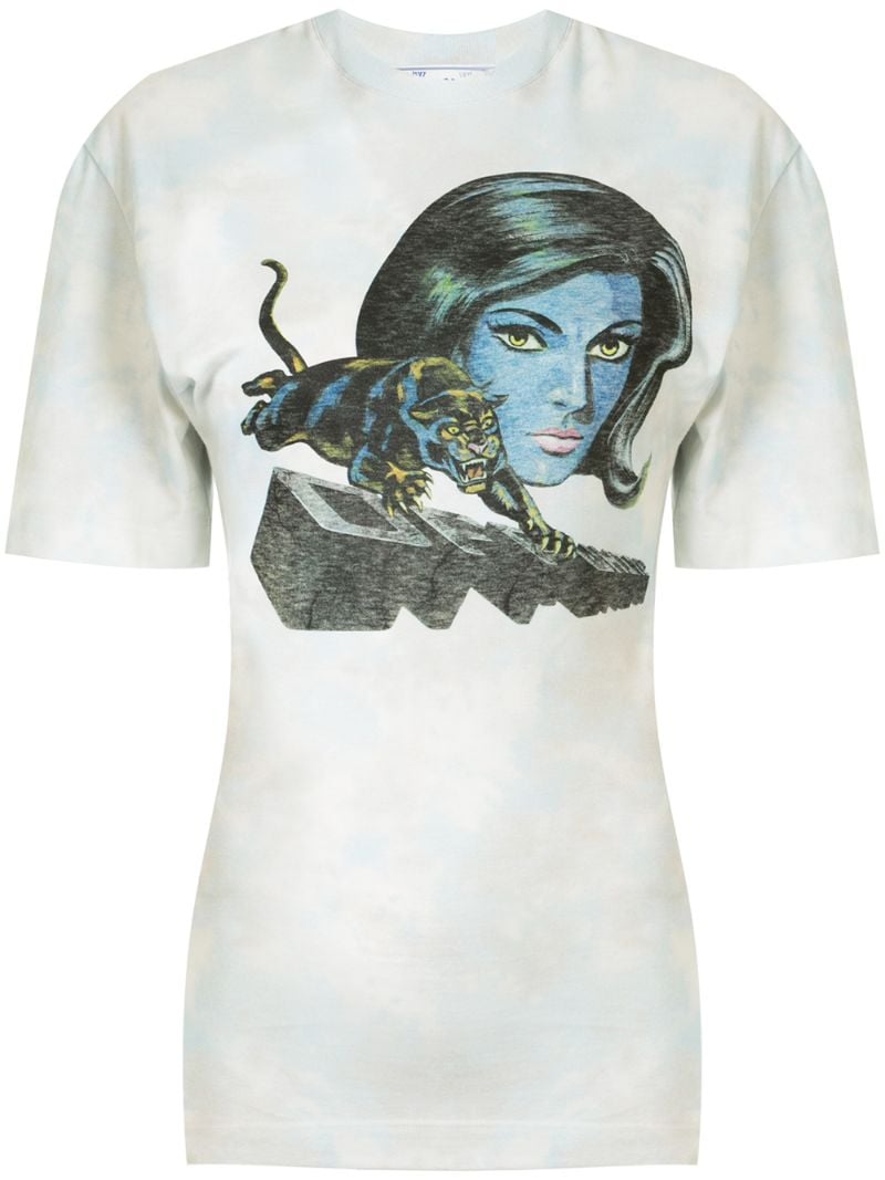 OFF-WHITE Tie-Dye Panther T-Shirt