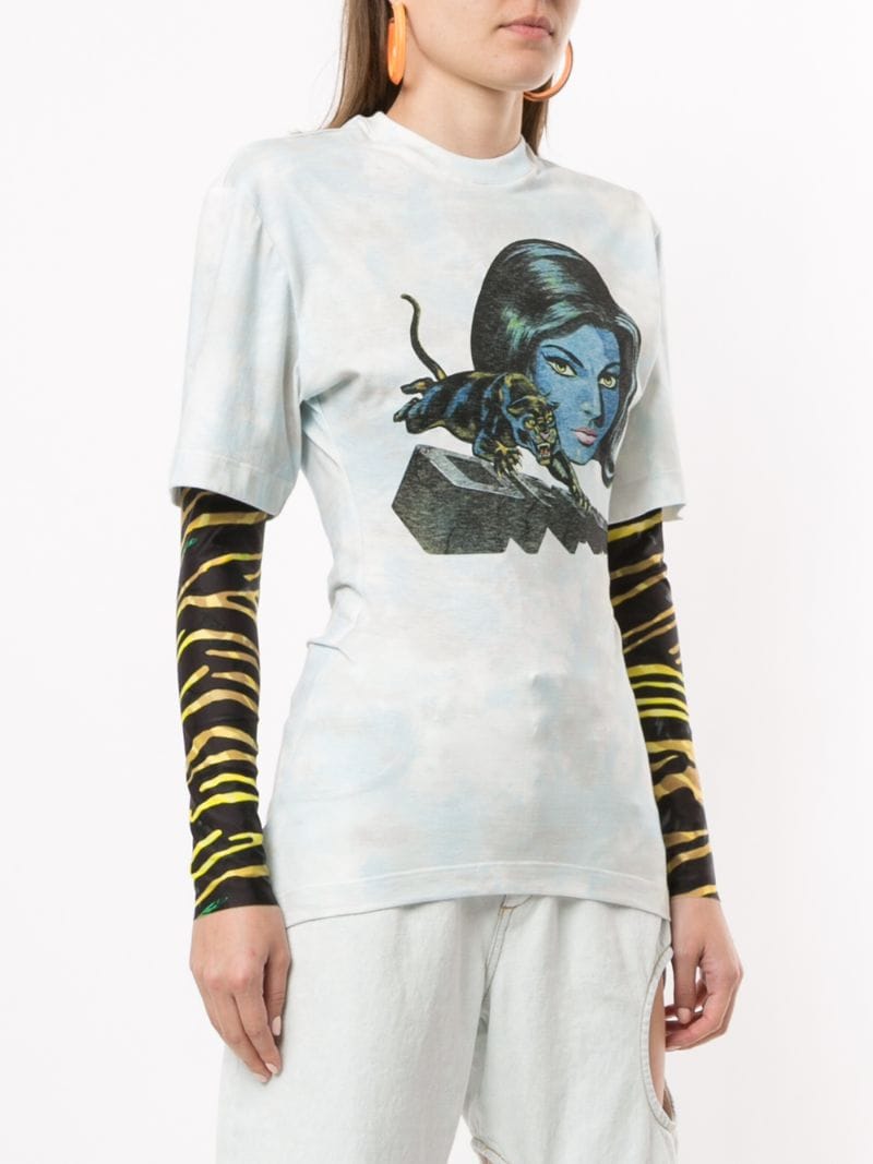 OFF-WHITE Tie-Dye Panther T-Shirt