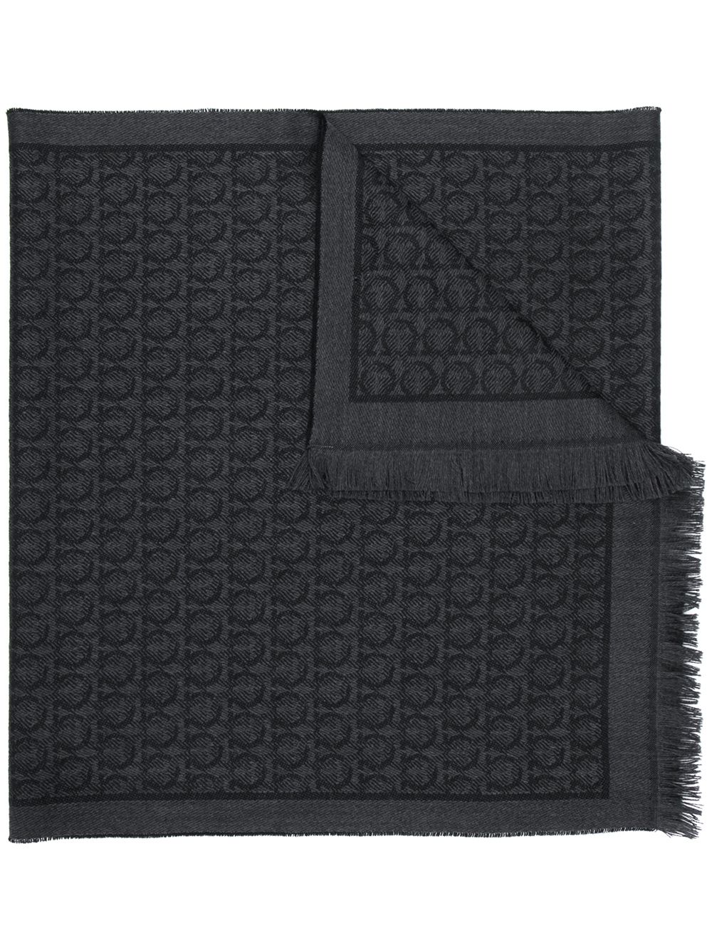 SALVATORE FERRAGAMO SALVATORE FERRAGAMO Gancini Jacquard Wool Scarf