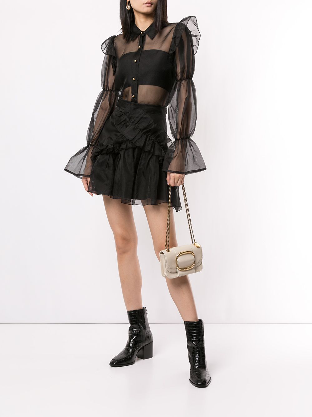 MACGRAW Macgraw Souffle Ruffle Mini Skirt