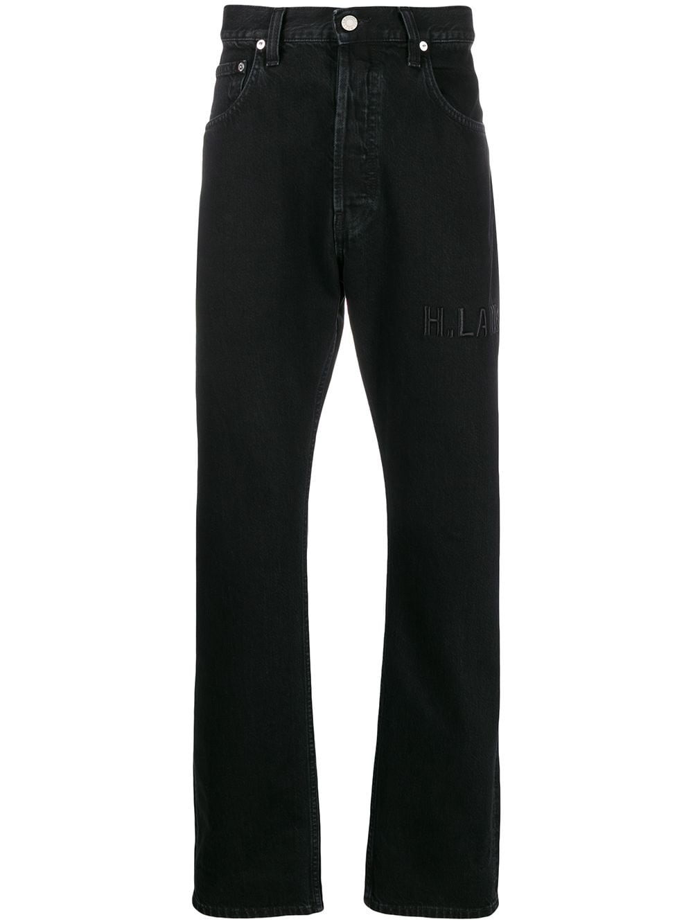 Helmut Lang High-Rise Straight Leg Jeans In Black 55% Off