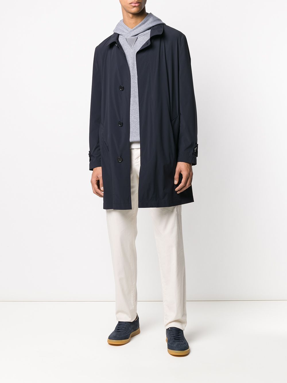 BRUNELLO CUCINELLI single-breasted midi coat
