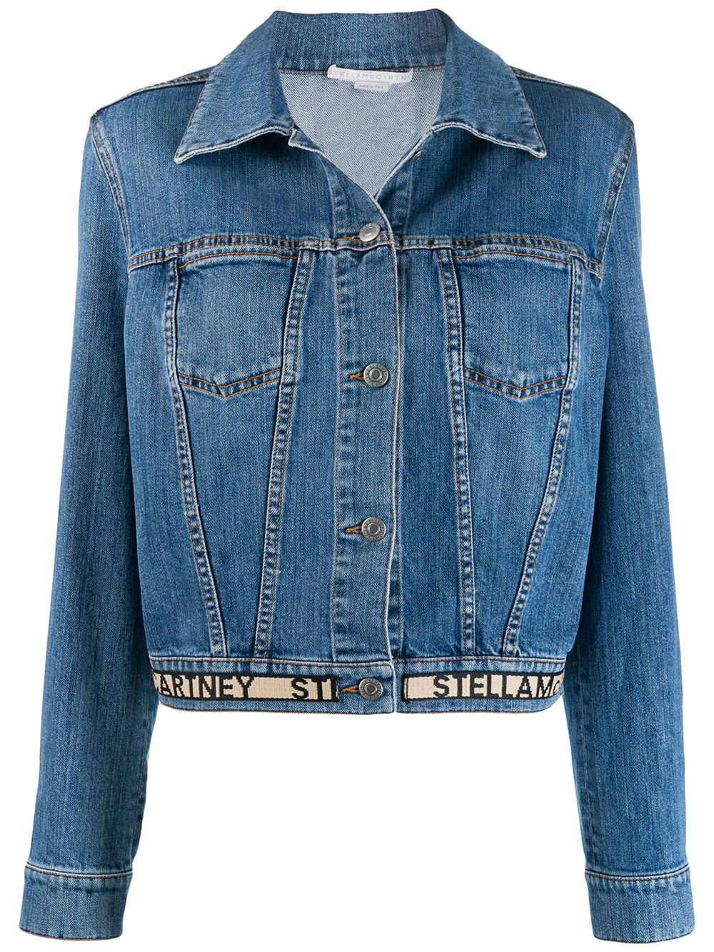 STELLA MCCARTNEY Stella McCartney Logo Hem Denim Jacket