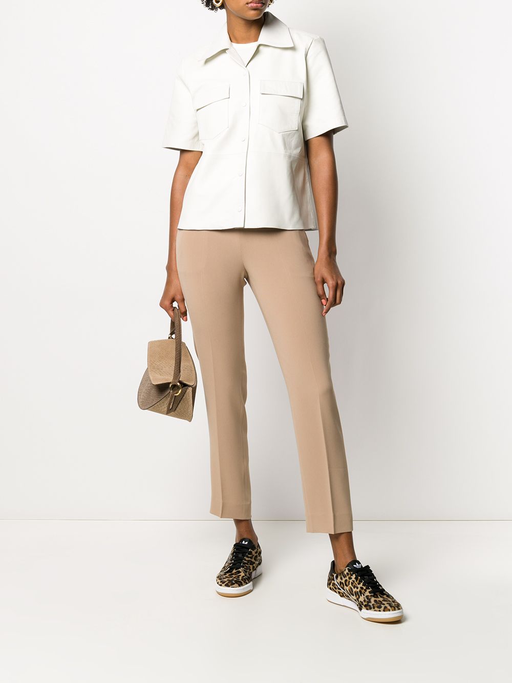 ALBERTO BIANI Pleated Cropped Trousers