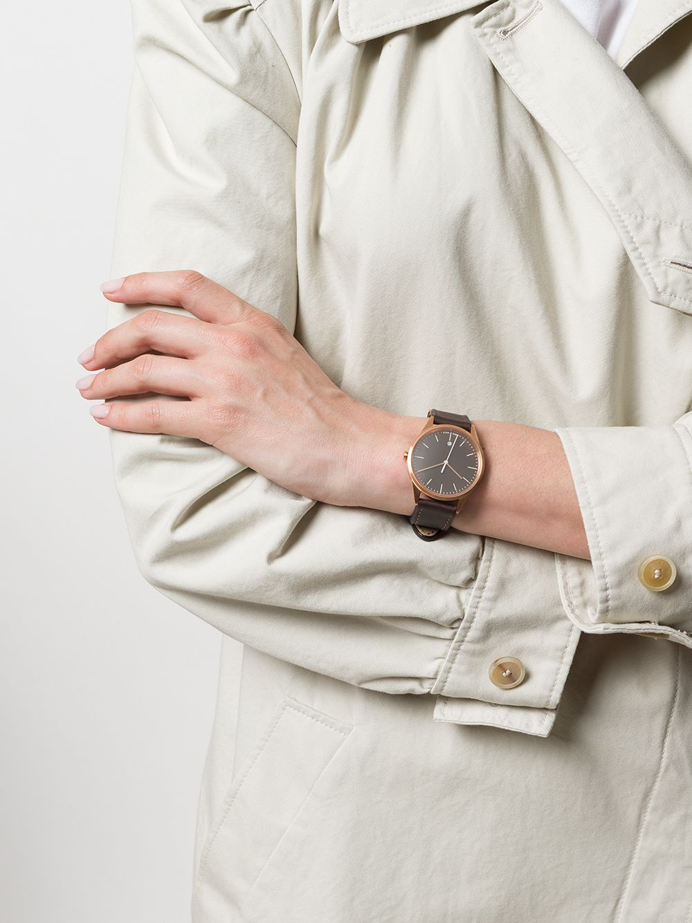 Uniform Wares C36 Date Watch - Brown | Editorialist display picture 1