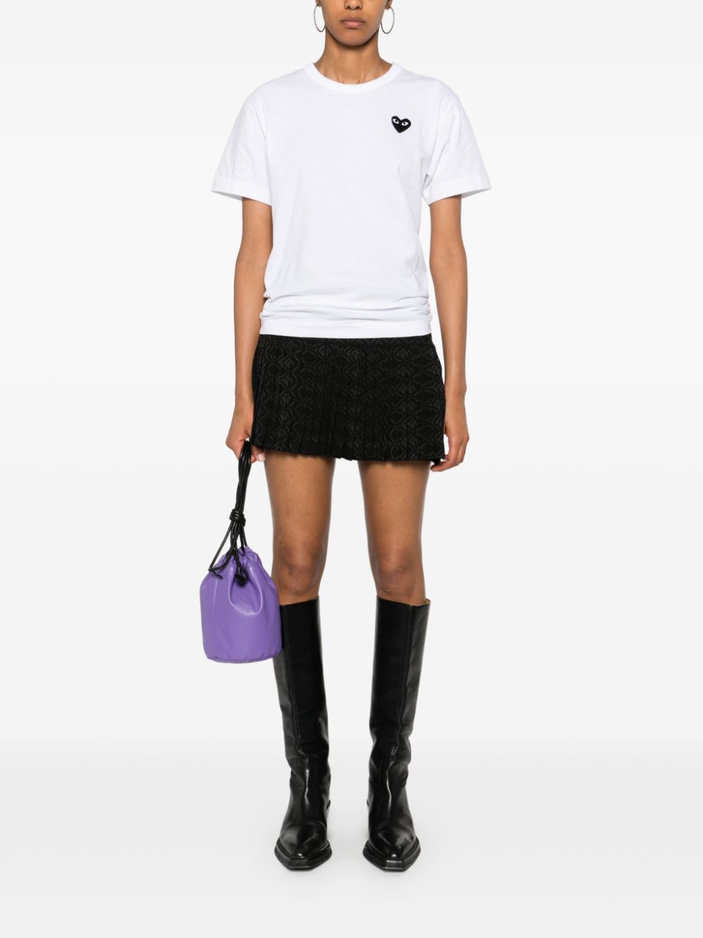 PLAY COMME DES GARCON Comme Des Garçons Play Crewneck T-Shirt With Heart Patch