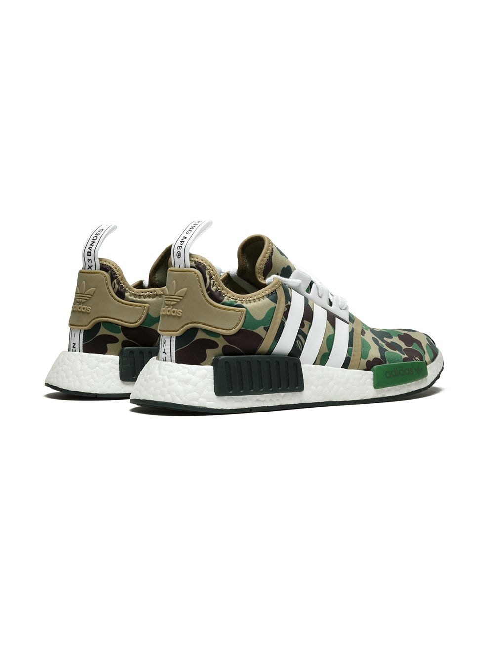 Adidas X Bape Nmd_r1 Camo Sneakers - Green | Editorialist
