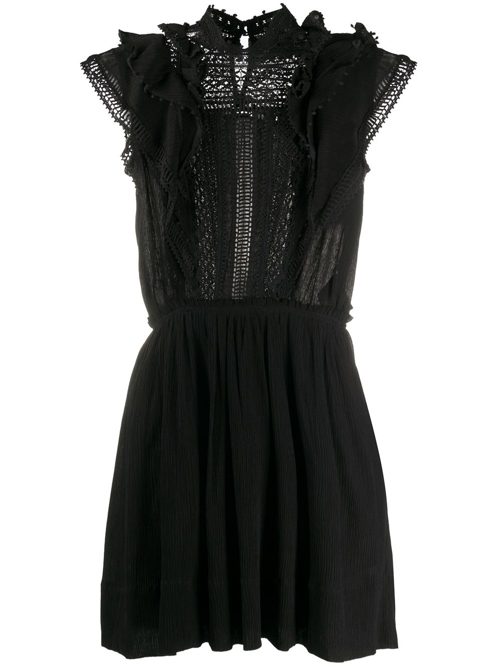 Isabel Marant Lace-Detail Mini Dress In Black - 60% Off | Editorialist