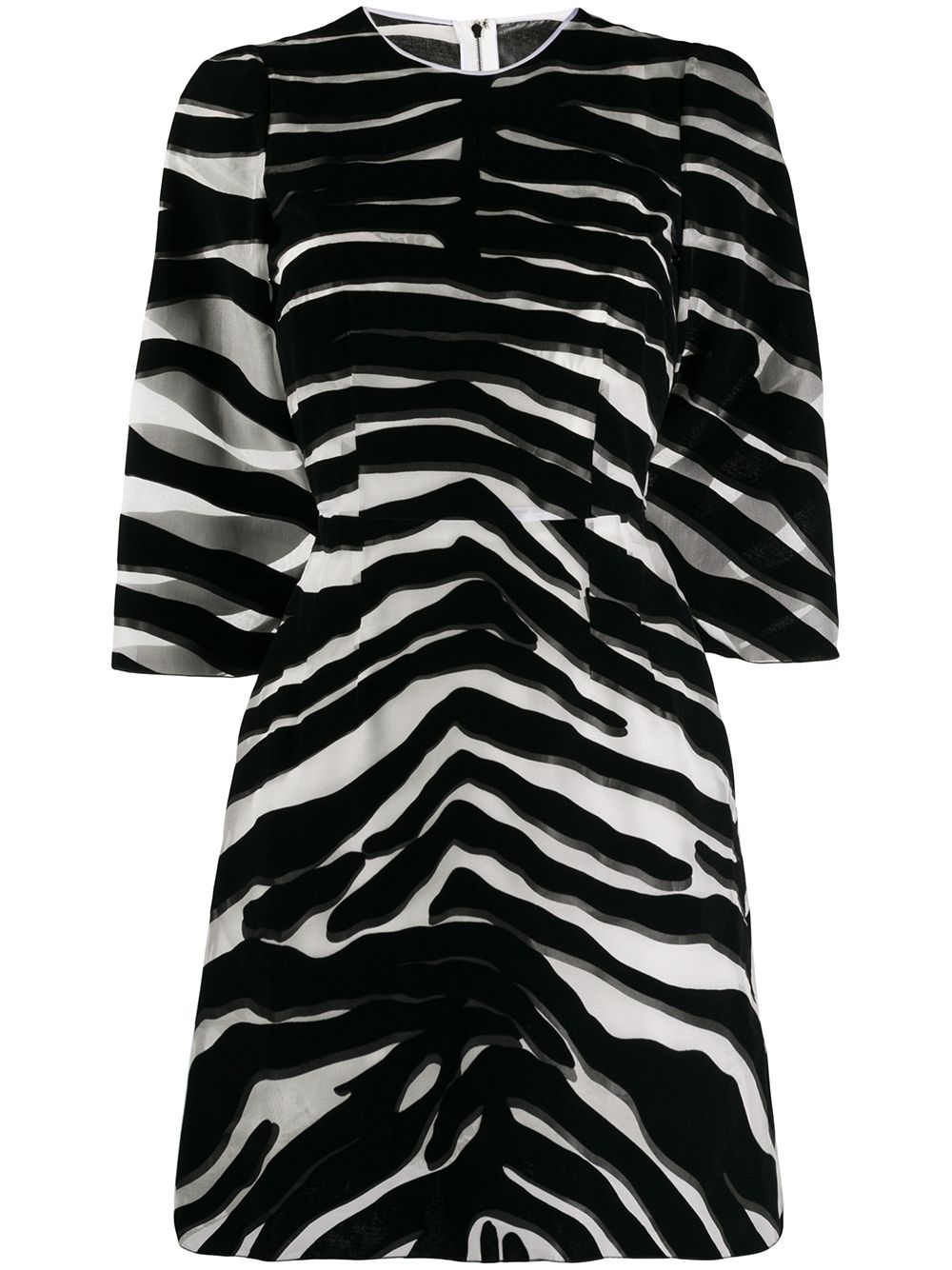 DOLCE & GABBANA Dolce & Gabbana Zebra Print Sheer Dress