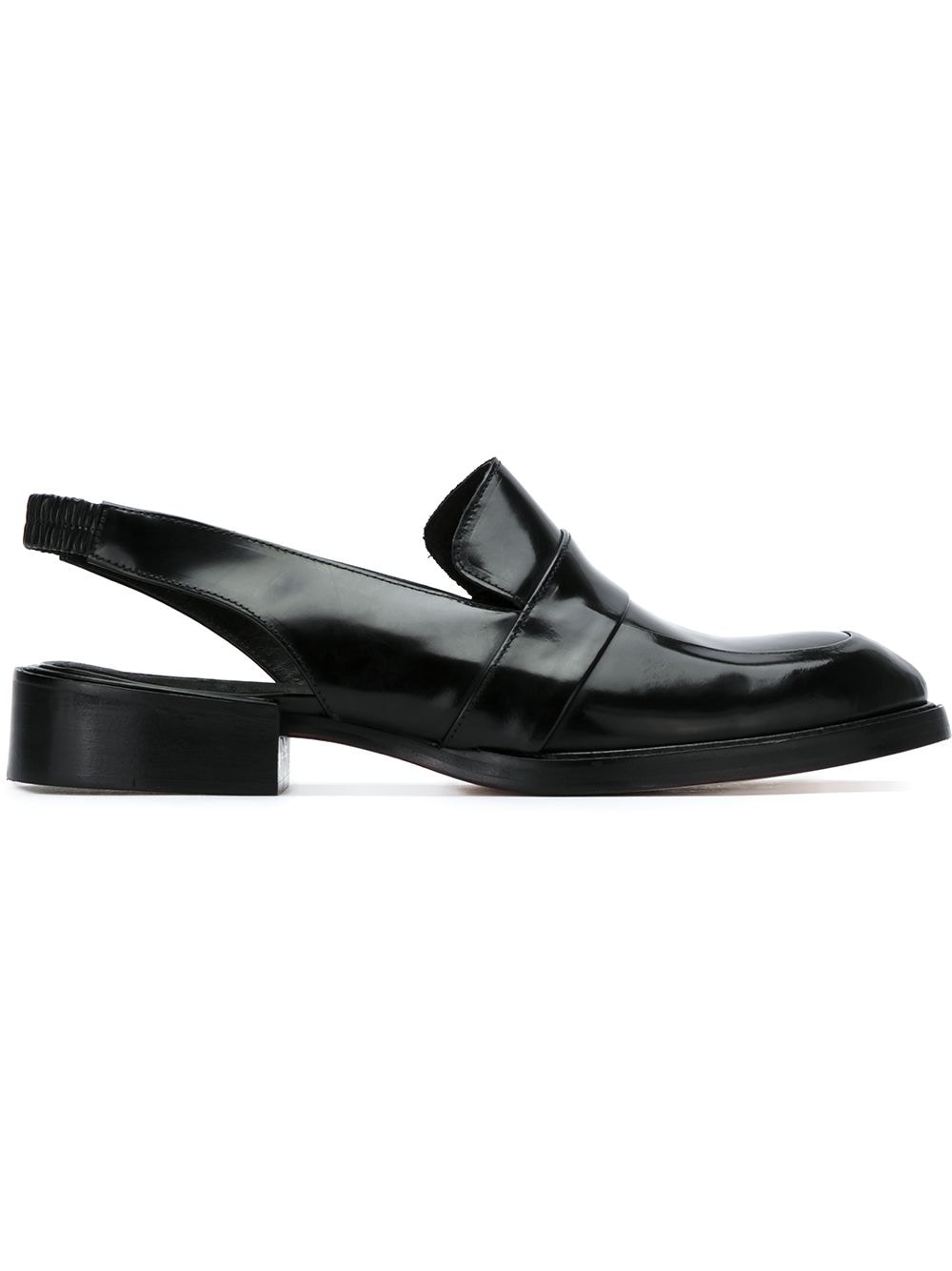 We11done Black Slingback Loafers Editorialist