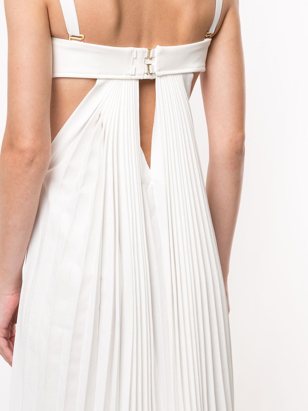 Dion Lee Cut-Out Pleated Dress In White - 45% Off | Editorialist
