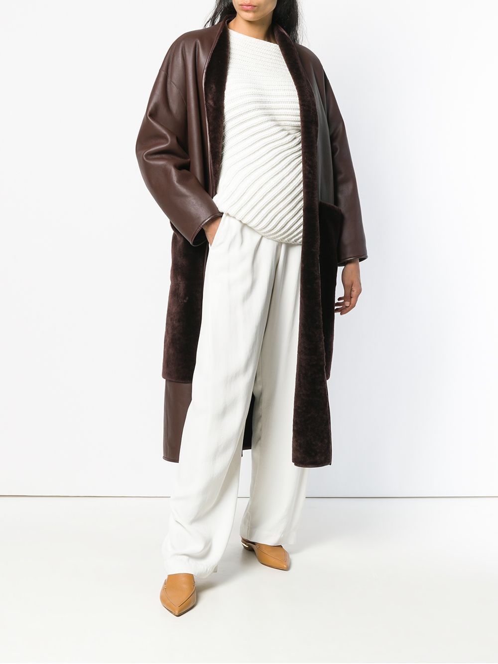 THE ROW Belted Mid-Length Coat