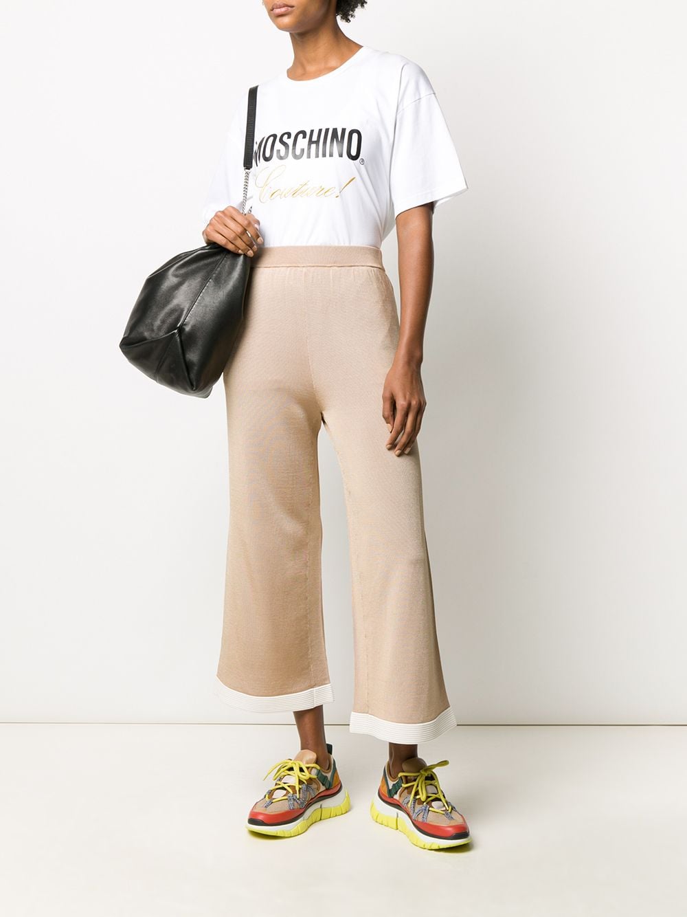 MOSCHINO Cropped Wide Leg Trousers