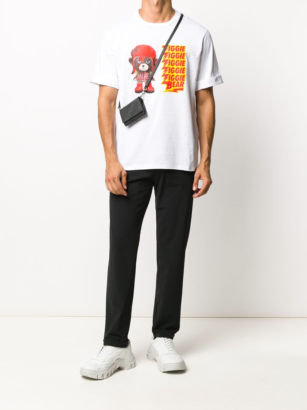 NEIL BARRETT NEIL BARRETT Ziggie Bear Print Cotton T-Shirt