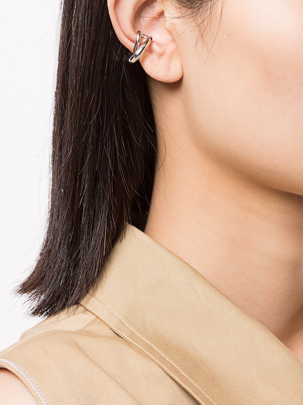 Charlotte Chesnais Initial Ear Cuff - Silver | Editorialist