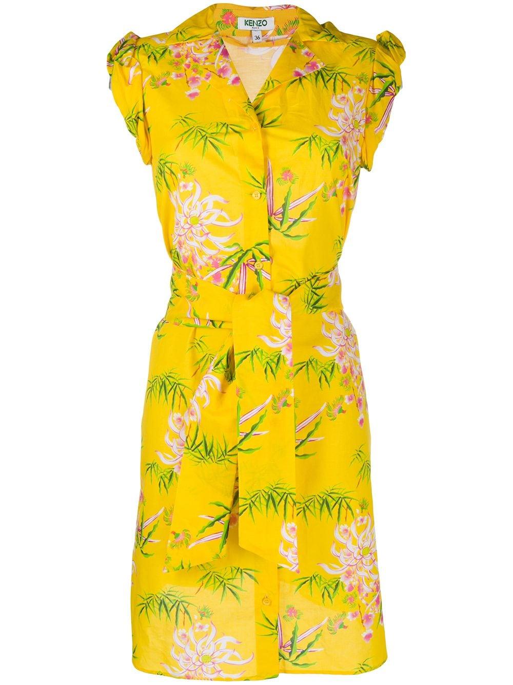 Sea Lily-print T-shirt Dress