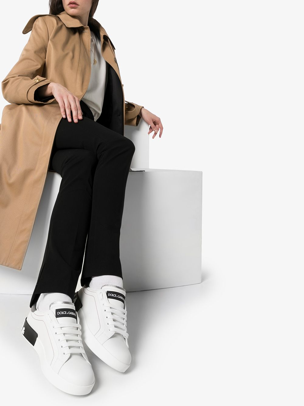 DOLCE & GABBANA Dolce & Gabbana Portofino Leather Sneakers