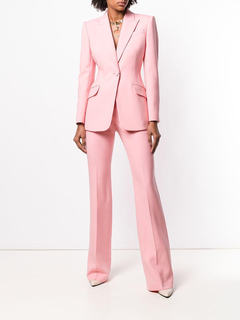 ALEXANDER MCQUEEN Alexander McQueen Pink Flared Boot-Cut Trousers